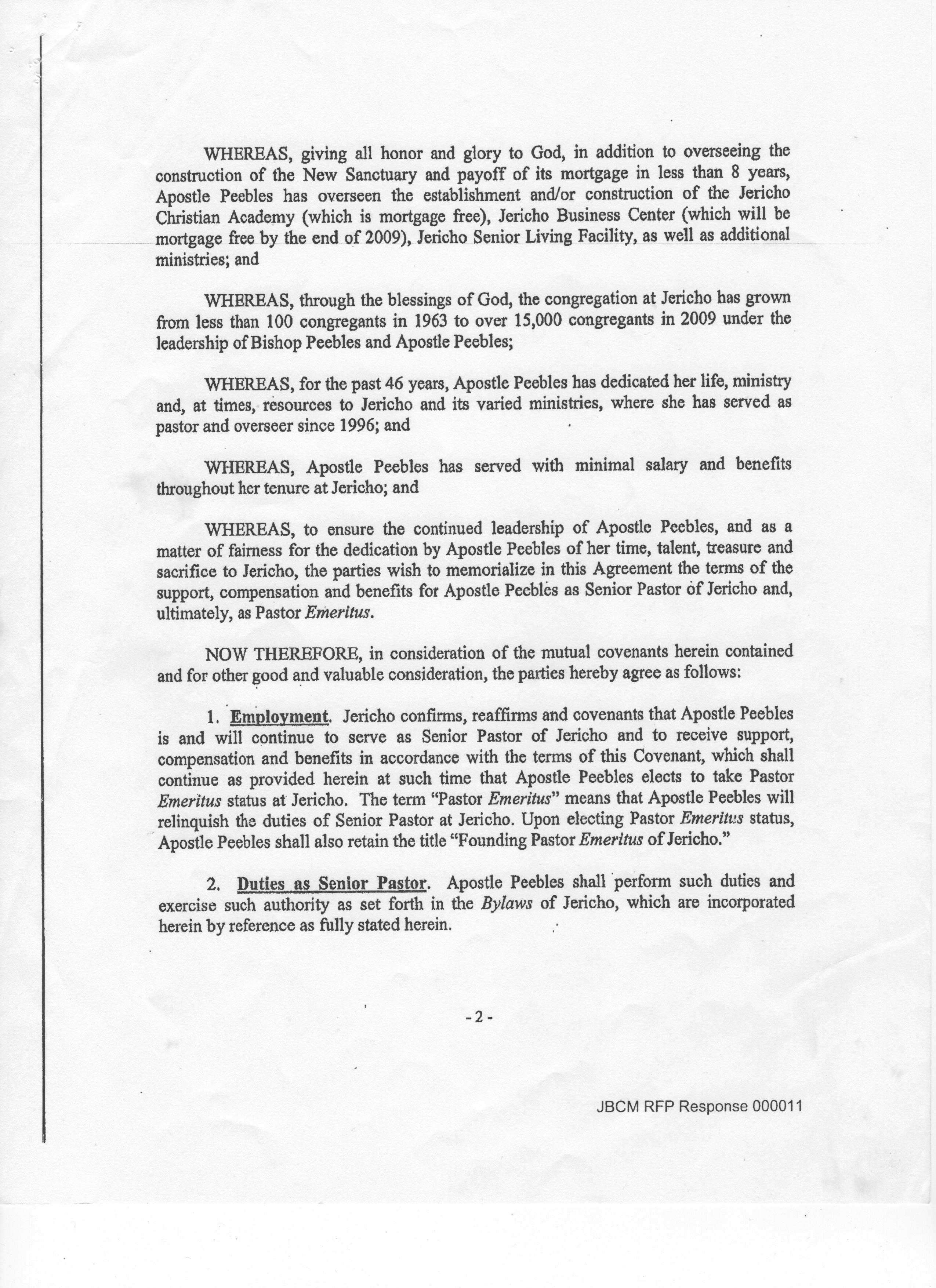 Pastorial Covenant with Apostle Betty P. Peebles and the Six Rogue ...