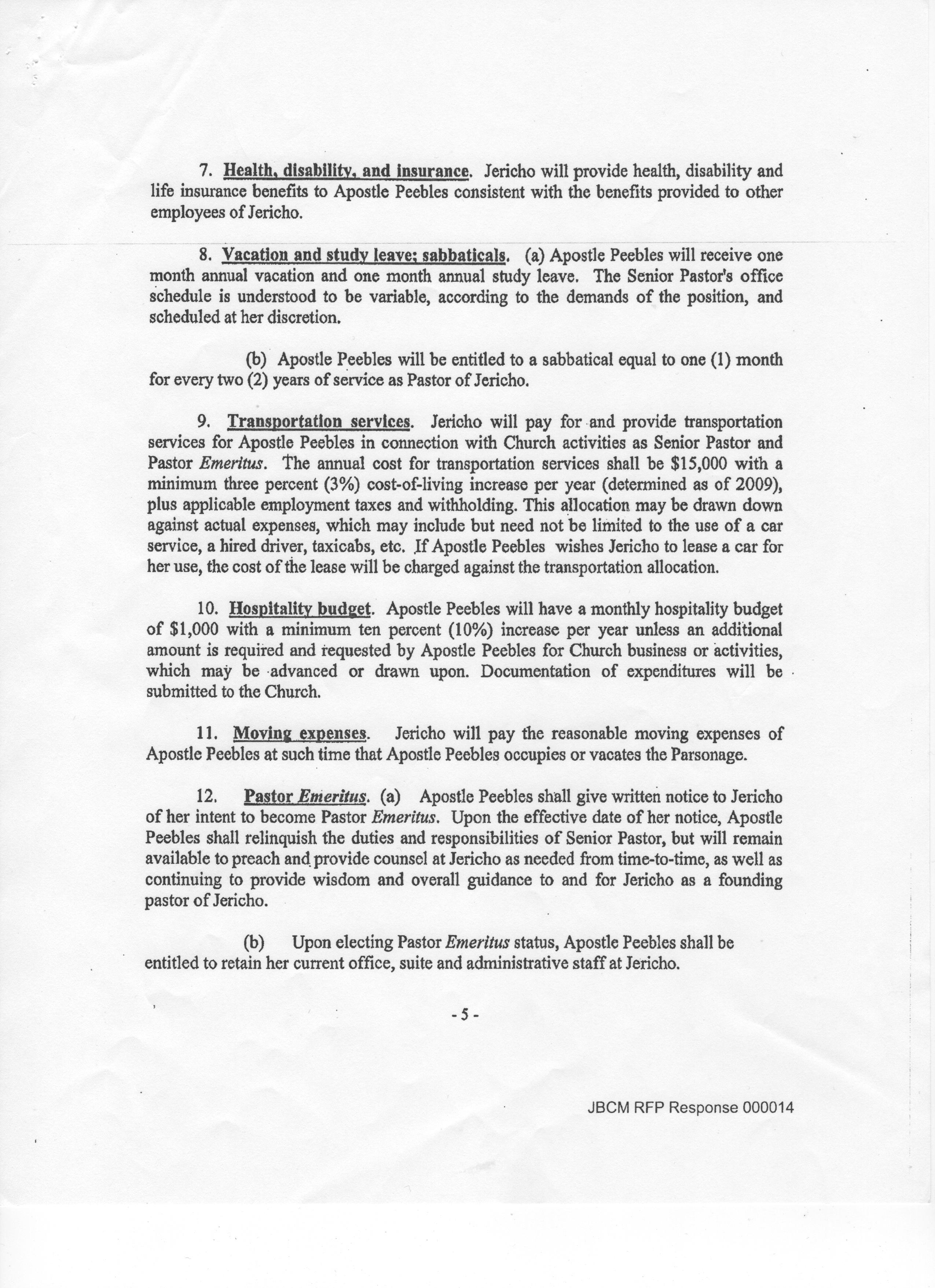 Pastorial Covenant with Apostle Betty P. Peebles and the Six Rogue ...